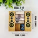 Miniature Dollhouse Decor DIY Stereo System Made of Paper| Scale 1-12 ...