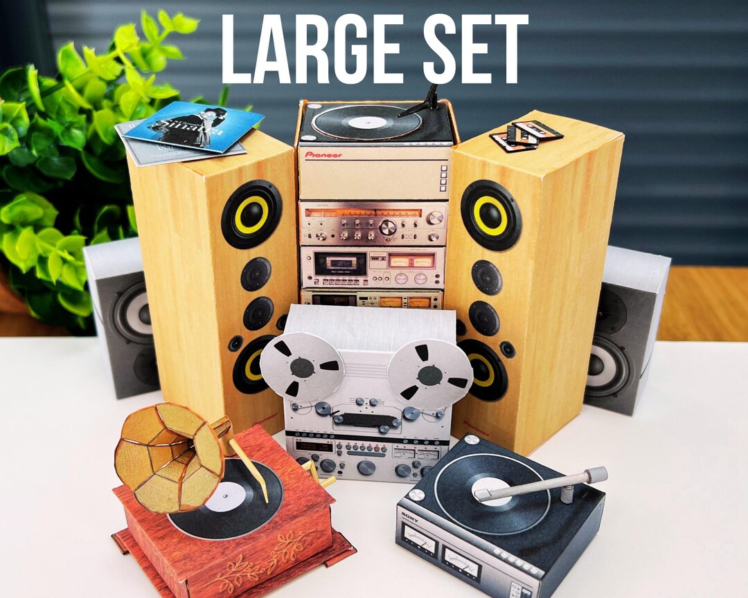Set of Paper Miniatures Stereo Systems Printable in Scale 1:12 for ...