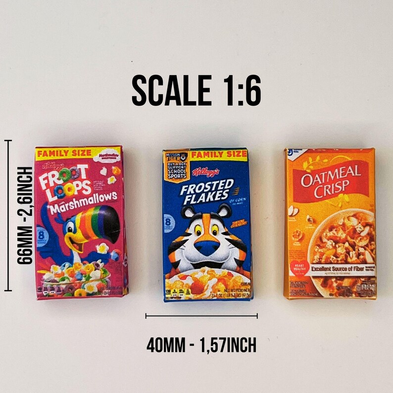 Mini Cereal Box Printable | 1:12 Scale Dollhouse Food | Tiny Groceries ...