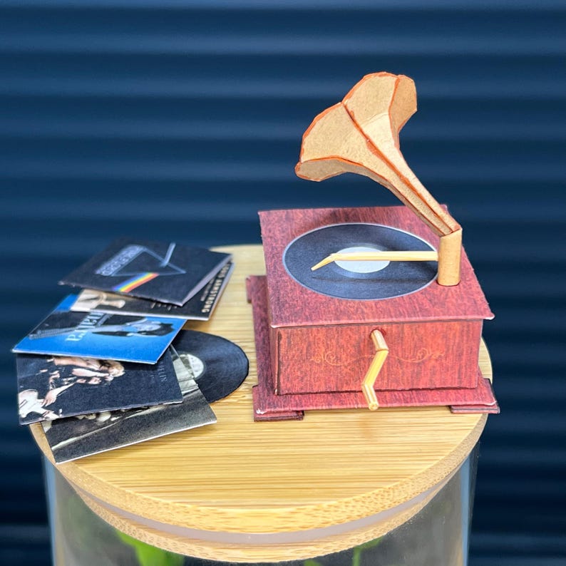 Paper Gramophone Miniature for Dollhouse Printable Scale 1:12 ...