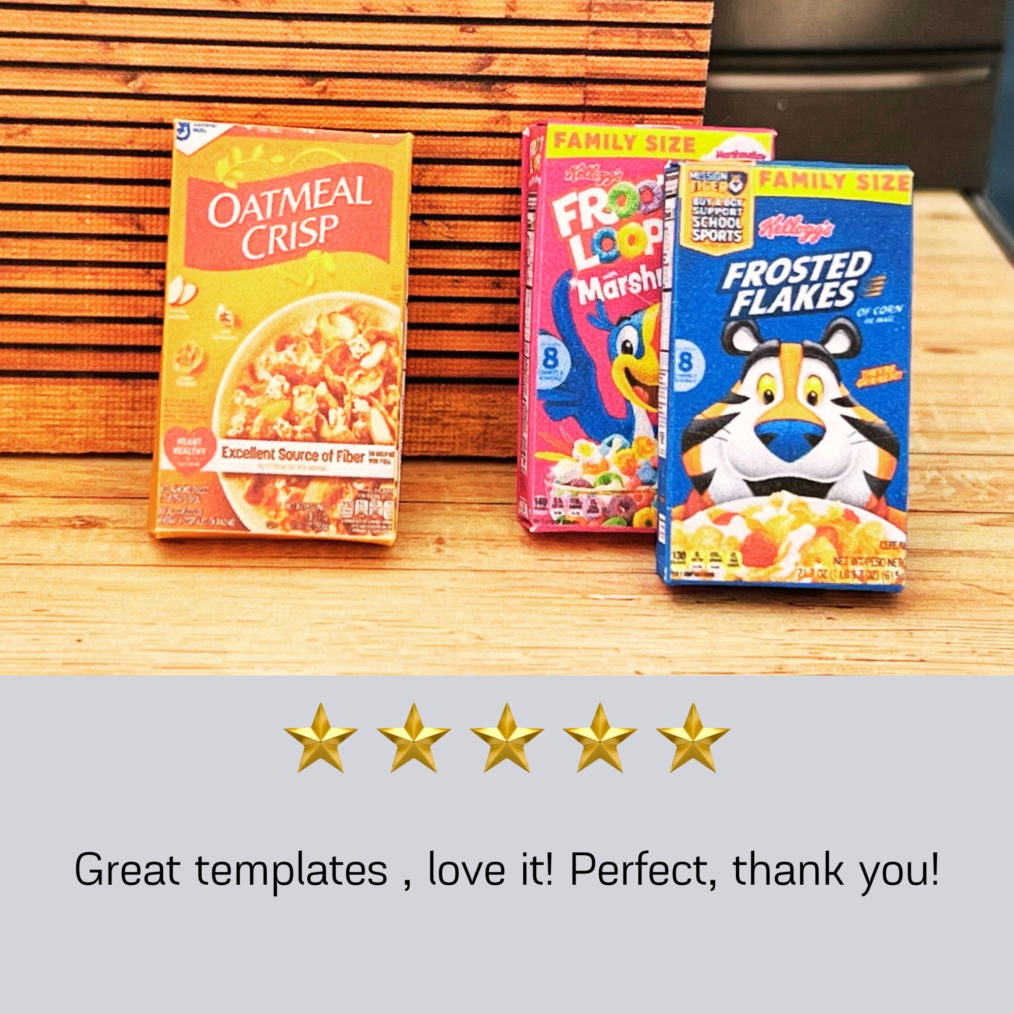 Mini Cereal Box Printable | 1:12 Scale Dollhouse Food | Tiny Groceries ...