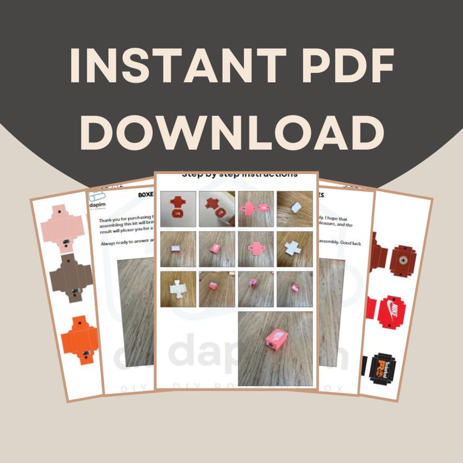 Printable DIY Dollhouse Room Box Kit | Cozy Fireplace Living Room ...