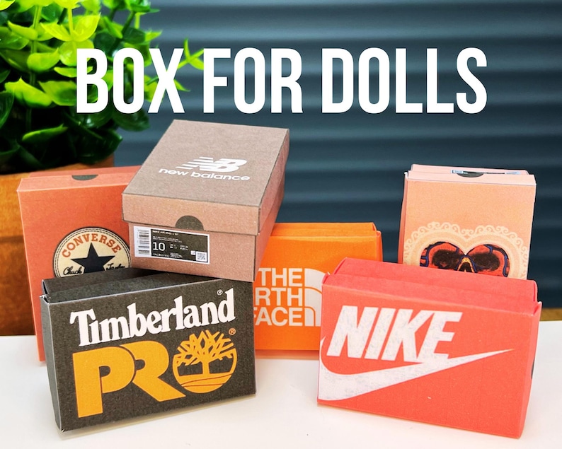 Printable Miniature Shoe Boxes Templates – 1 6 and 1:12 Scales Set of 6 ...