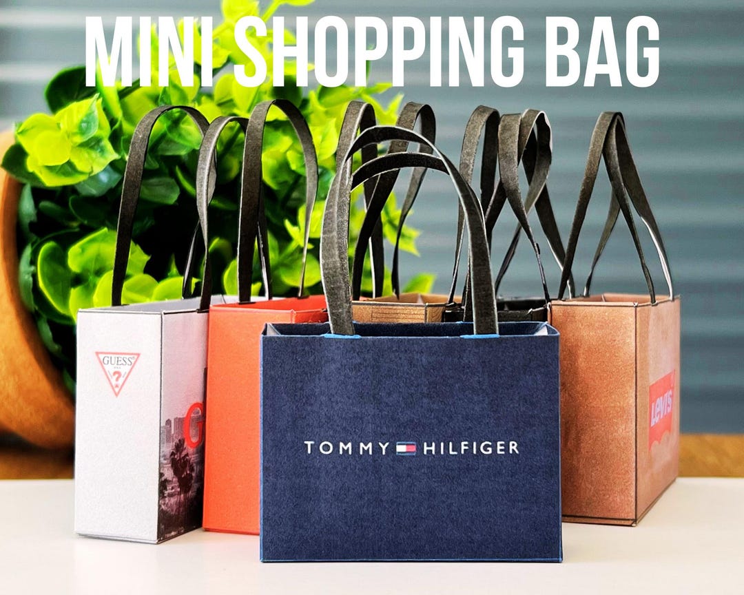 Printable Miniature Shopping Bags – 1 6 and 1:12 Scale DIY Set of 6 Fo ...