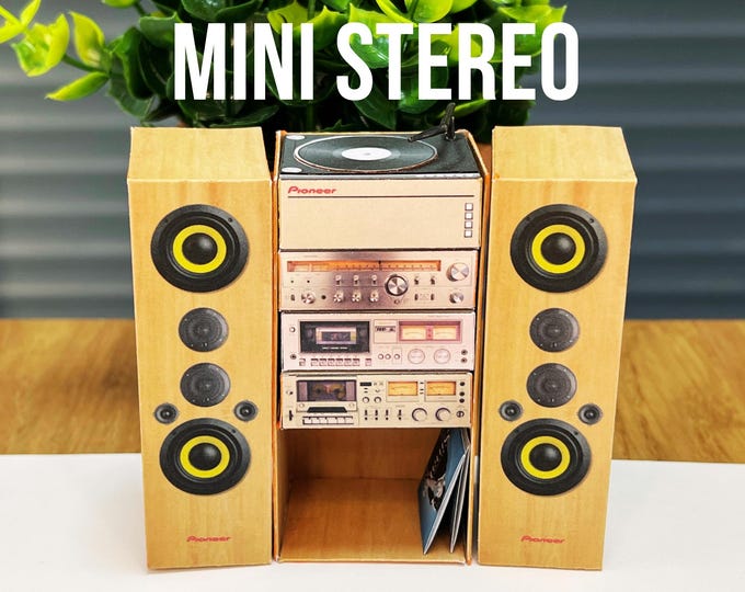 Miniature Dollhouse Decor DIY Stereo System Made of Paper| Scale 1-12 ...