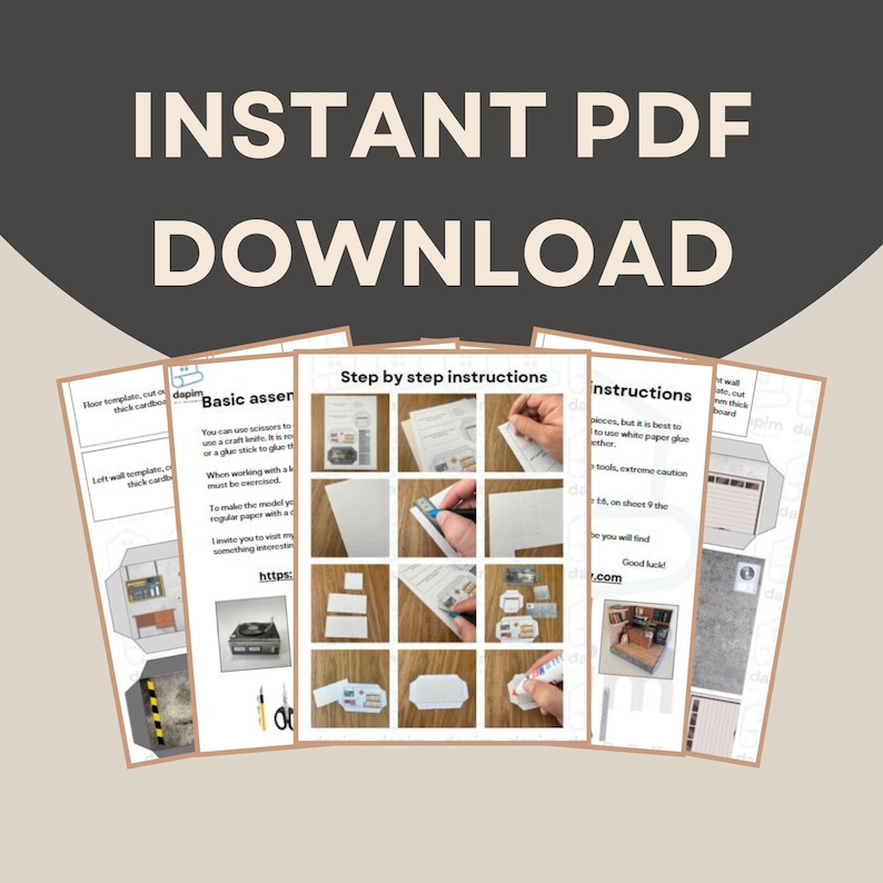 Printable Miniature Garage Templates – Set of 6 DIY 1:64 Scale Parking ...