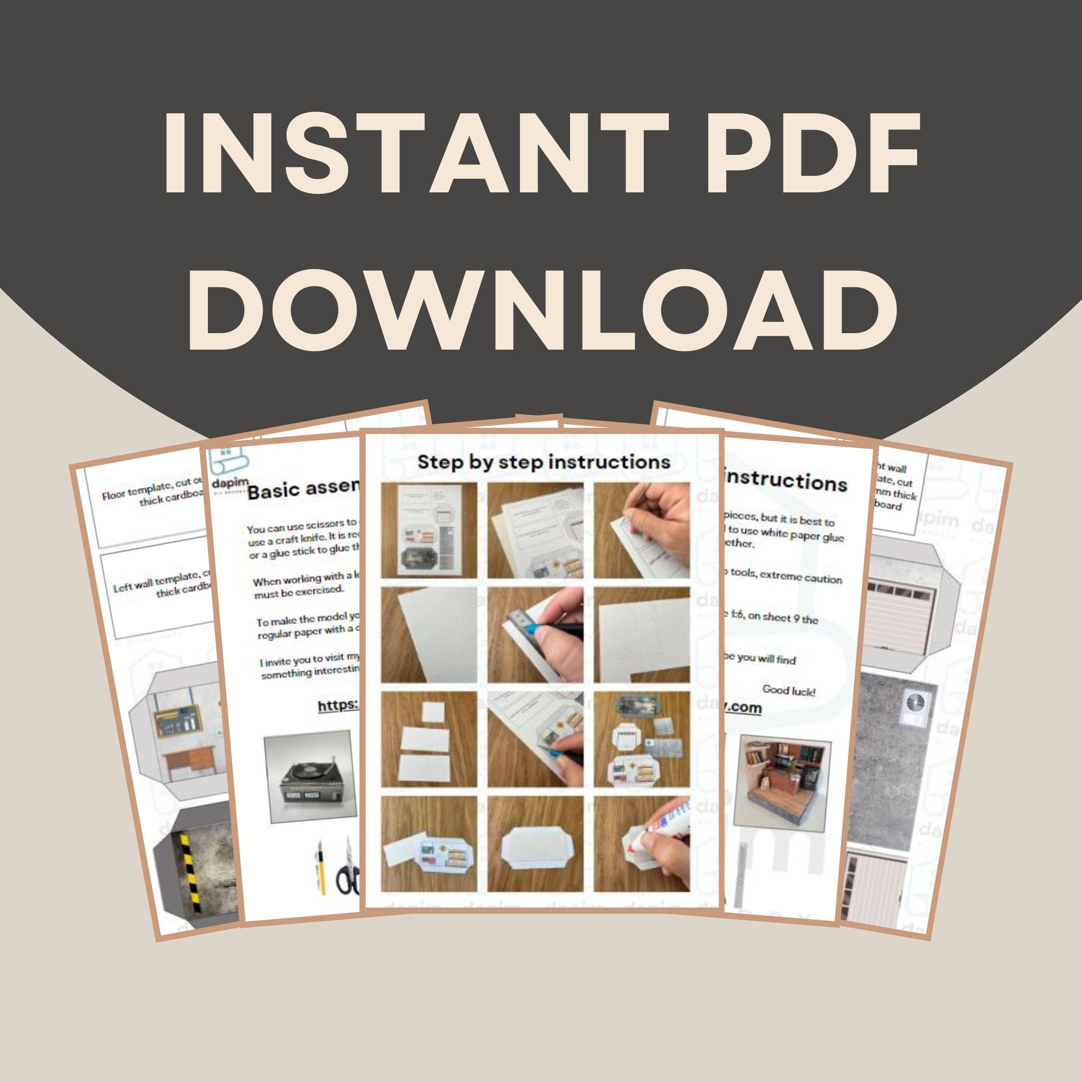 Printable Miniature Garage Templates – Set of 6 DIY 1:64 Scale Parking ...