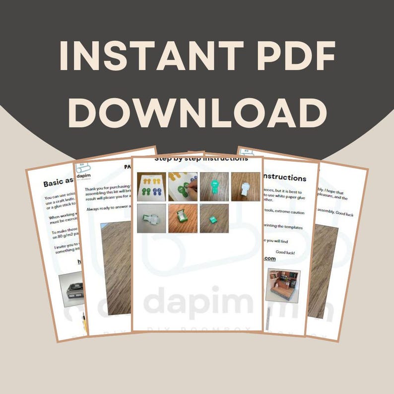 Printable Miniature Paper Templates for Dolls and Dollhouses – 1 6 and ...