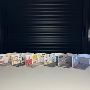 Printable Miniature Garage Templates – Set of 6 DIY 1:64 Scale Parking ...