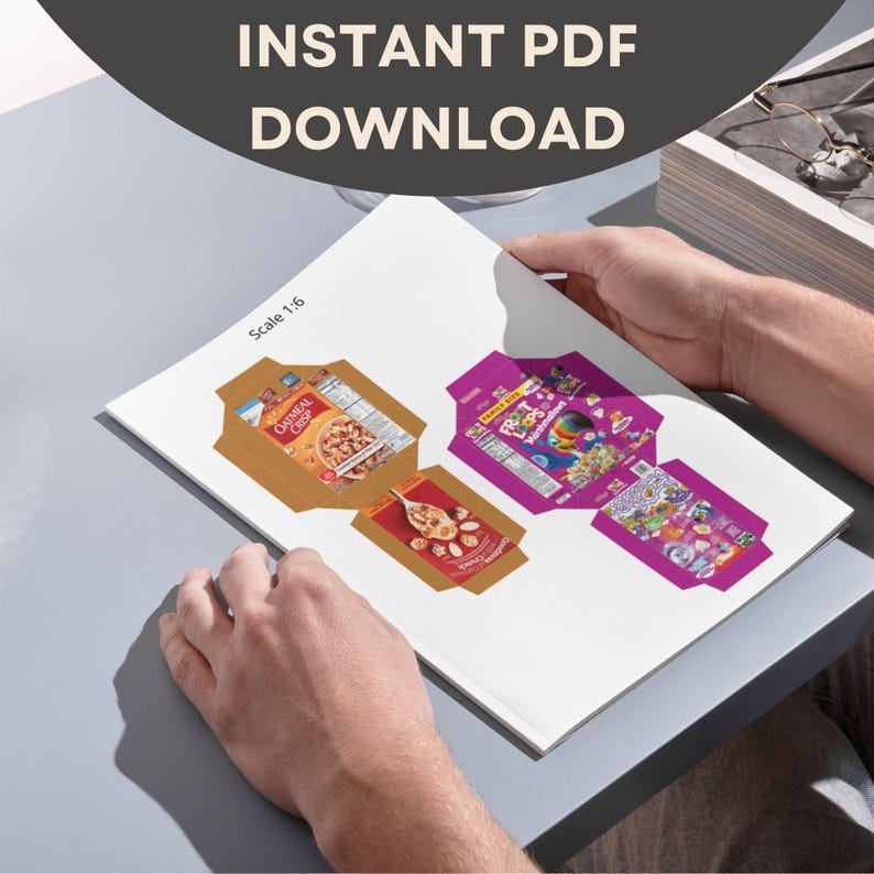 Mini Cereal Box Printable | 1:12 Scale Dollhouse Food | Tiny Groceries ...