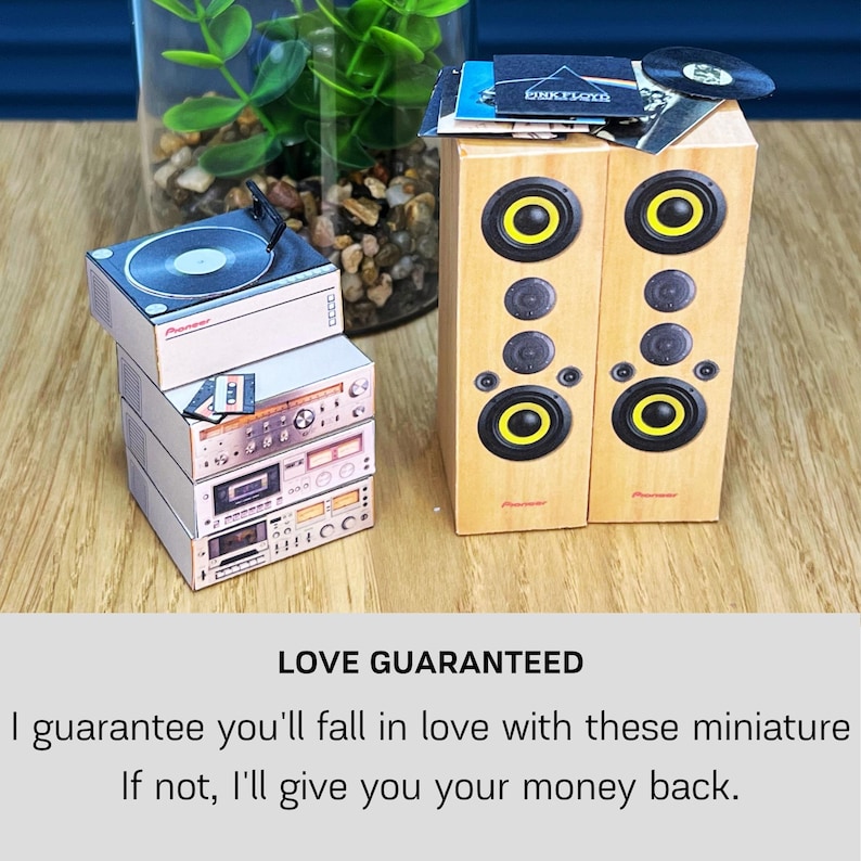 Miniature Dollhouse Decor DIY Stereo System Made of Paper| Scale 1-12 ...