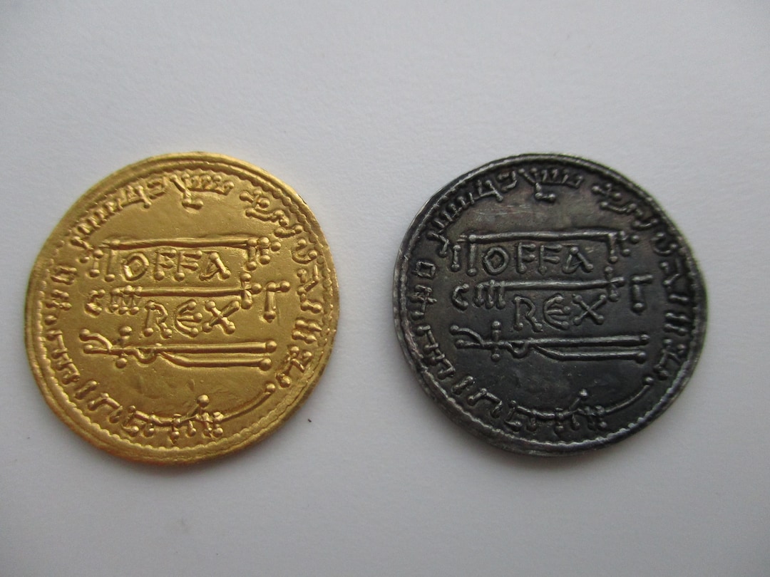 Offa Rex, Islamic Gold Abbasid Type Dinar King of Mercia 757-796 Hammered Silver or 24k Au Penny ...