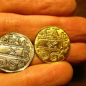 Anglo Saxon Aethelstan Ship Silver Hammered Penny East Anglia Imitation ...