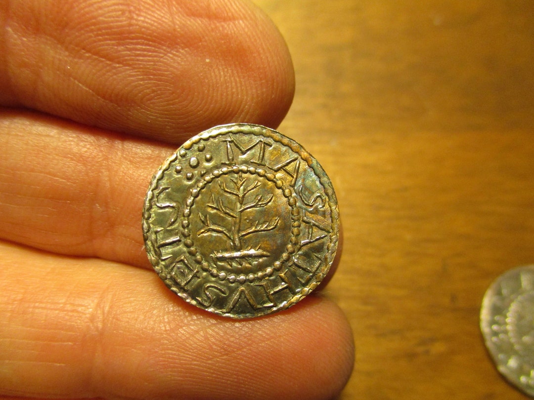Pine Tree 3 III Pence New England Masathvsets 1652 Copy in Pure Silver ...