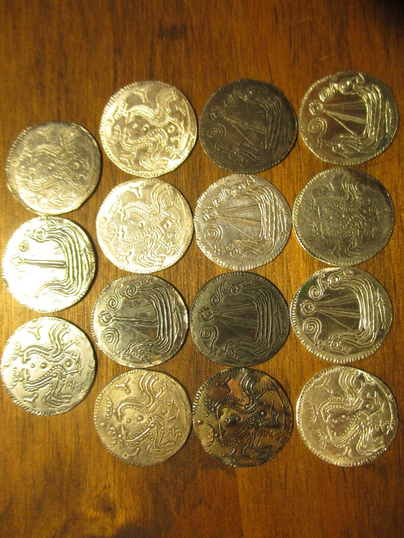 Silver Viking Danish Haithabu Hedeby Penny Ship & Rooster Type | Etsy