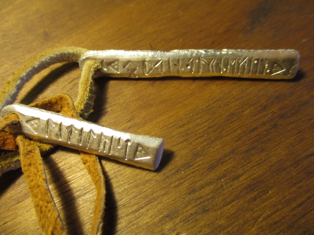 Hack Pure Silver Rune Pendant, Norse Mythology, With Your Name in Runes ...