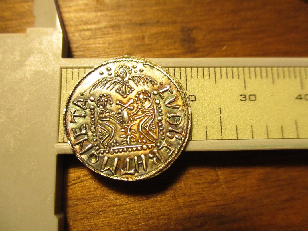 Alfred the Great Two Emperor Hammered Penny Copy in Silver - Etsy