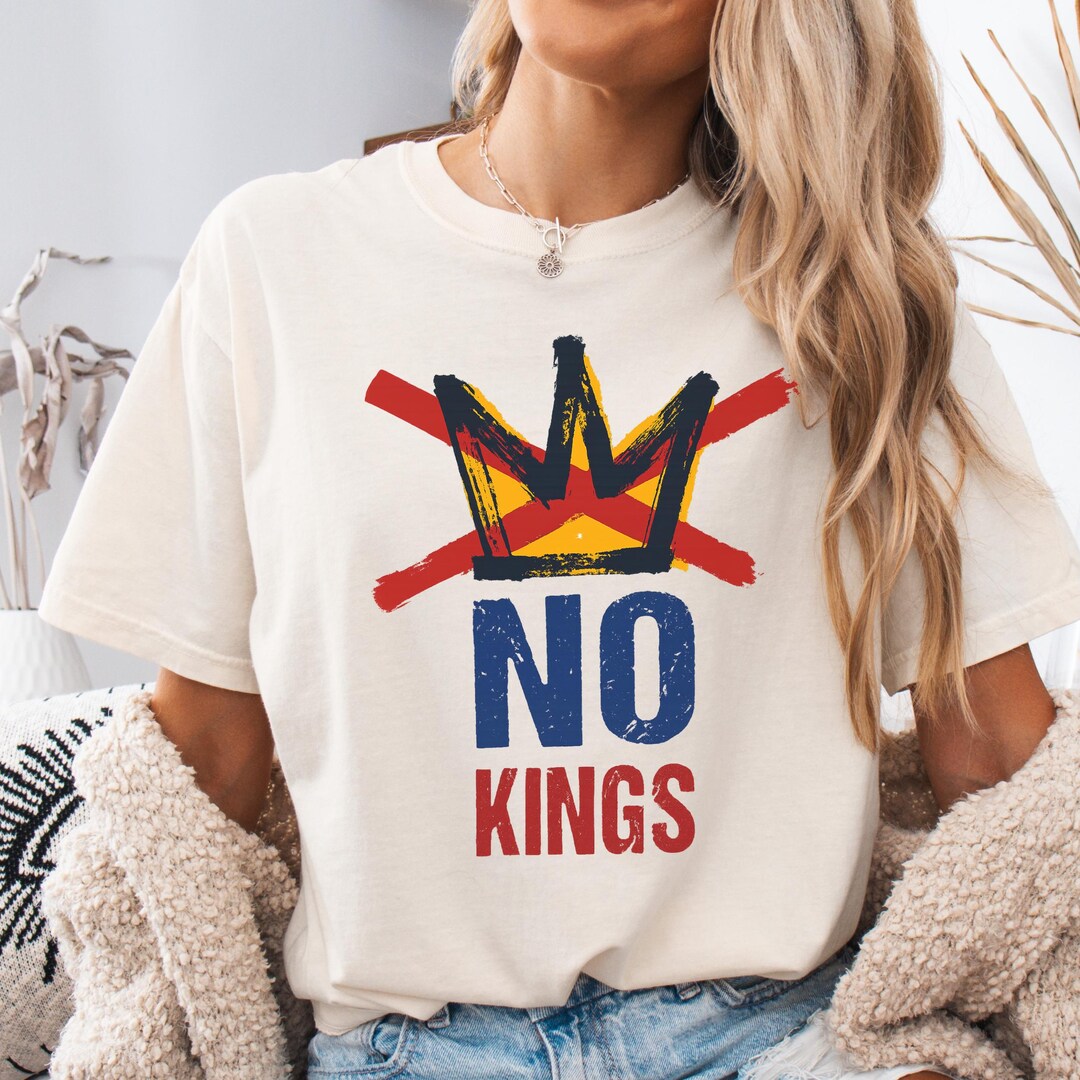 NO KINGS Shirt, Anti Authoritarian Protest Shirt, No Kings in America ...