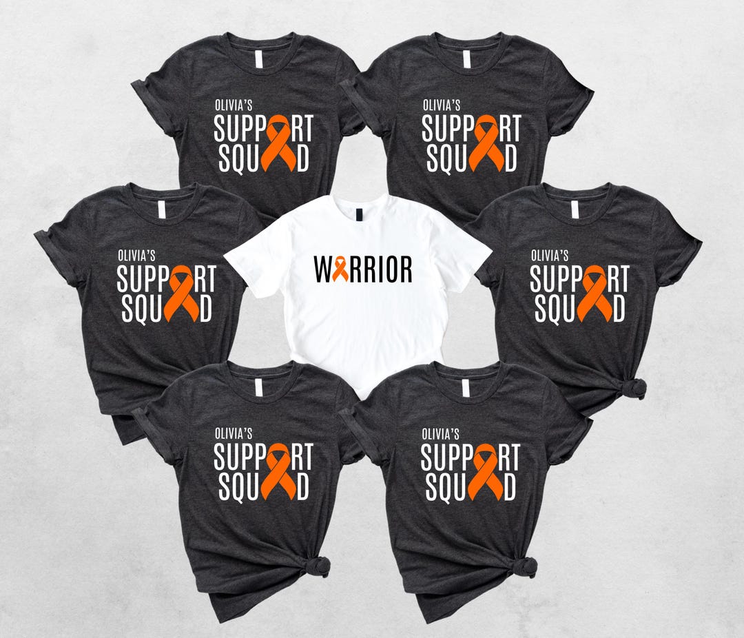 Leukemia Support Squad Custom Name Shirt, Leukemia Cancer Awareness T ...