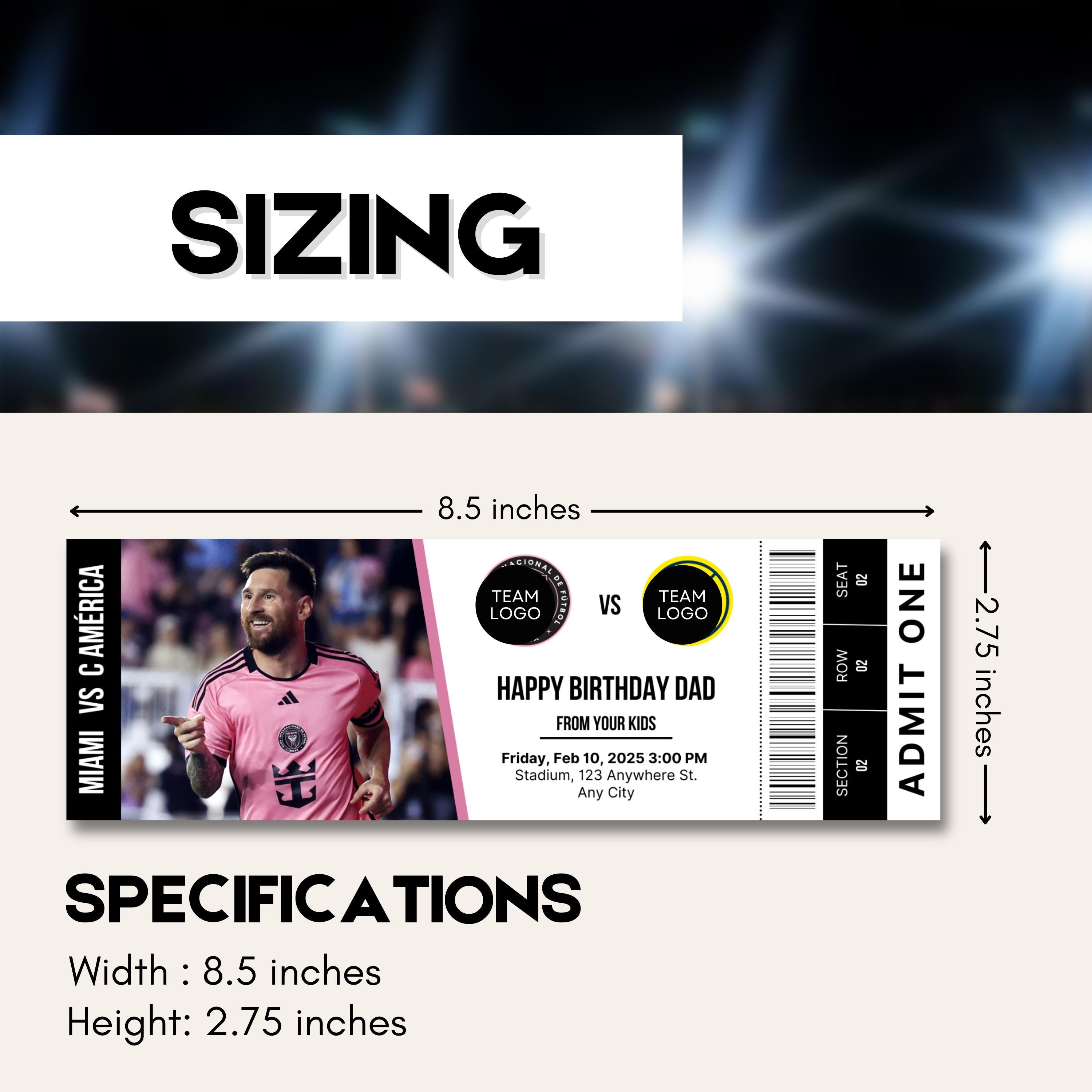 Editable Soccer Game Ticket Template, Custom Soccer Surprise Game ...