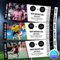 Editable Sports Ticket Template, DIY Football Ticket, Custom Sports ...