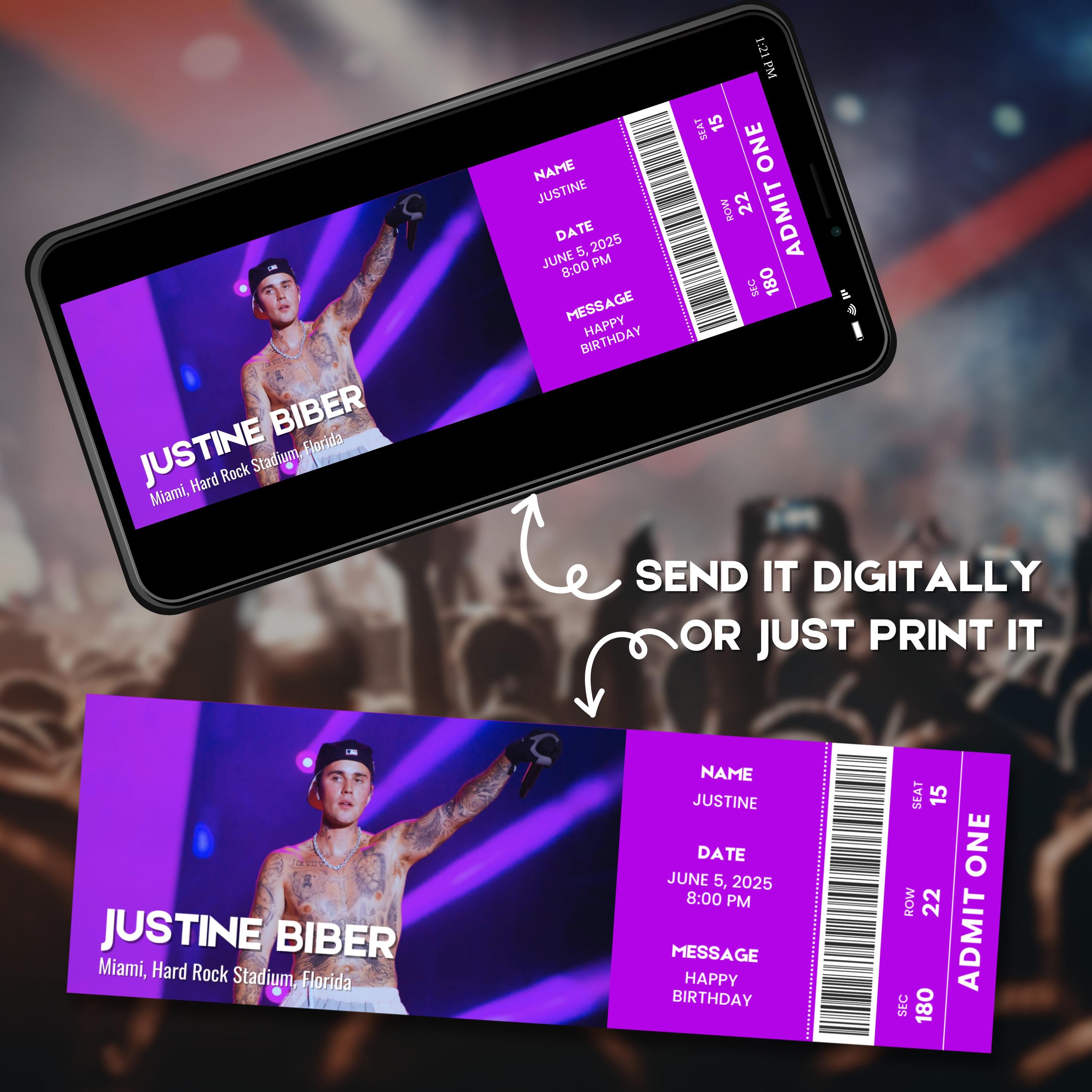 Editable Concert Ticket Template, Editable Canva Template, Custom Event ...