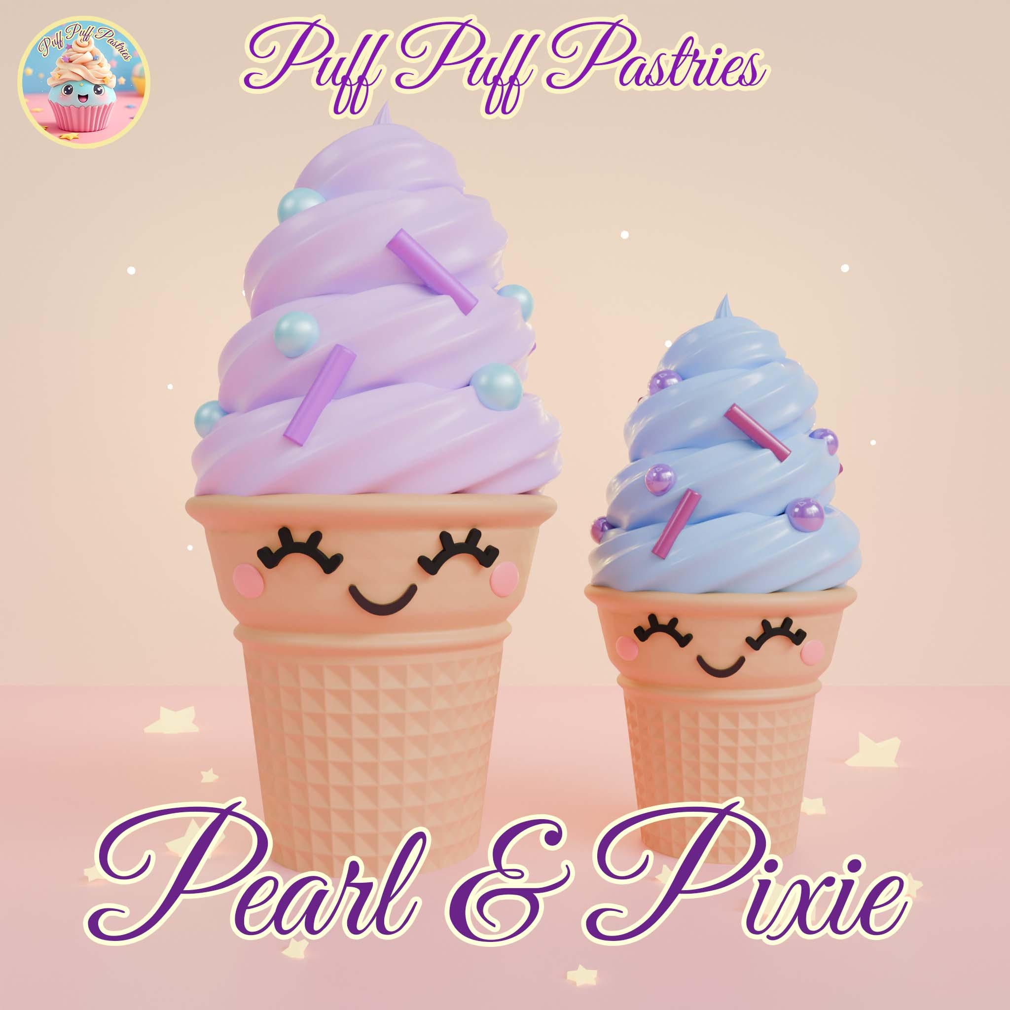 Adorable Ice Cream, .STL File for 3D Printing, Kawaii Dessert ...