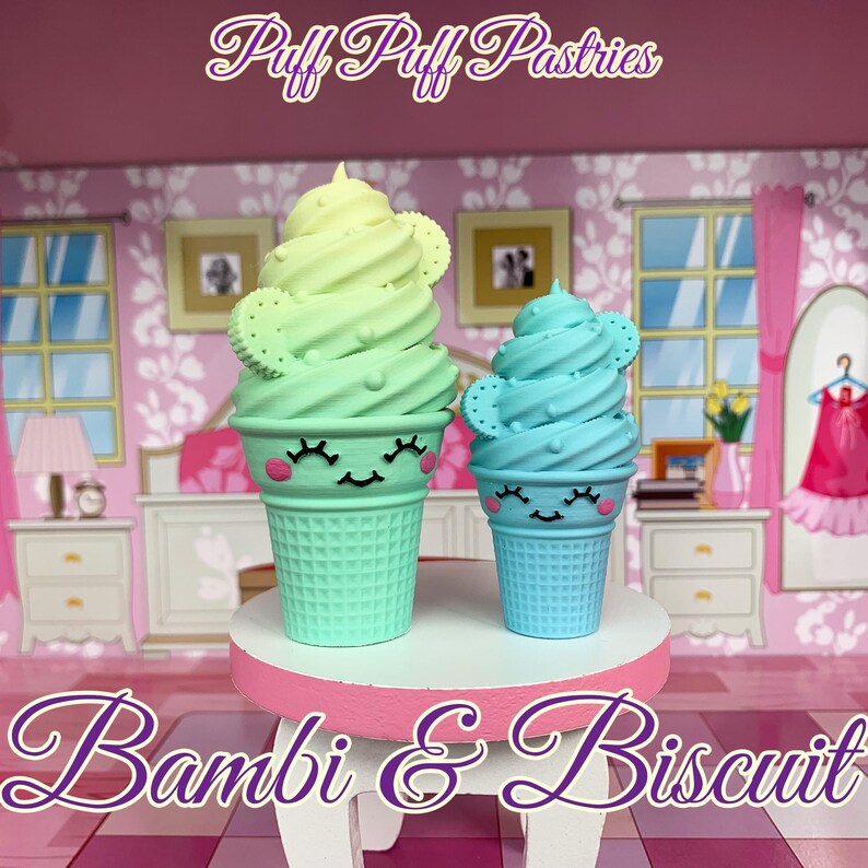 Kawaii Ice Cream, Digital STL File for 3D Printing, Mini Dessert, Sweet ...