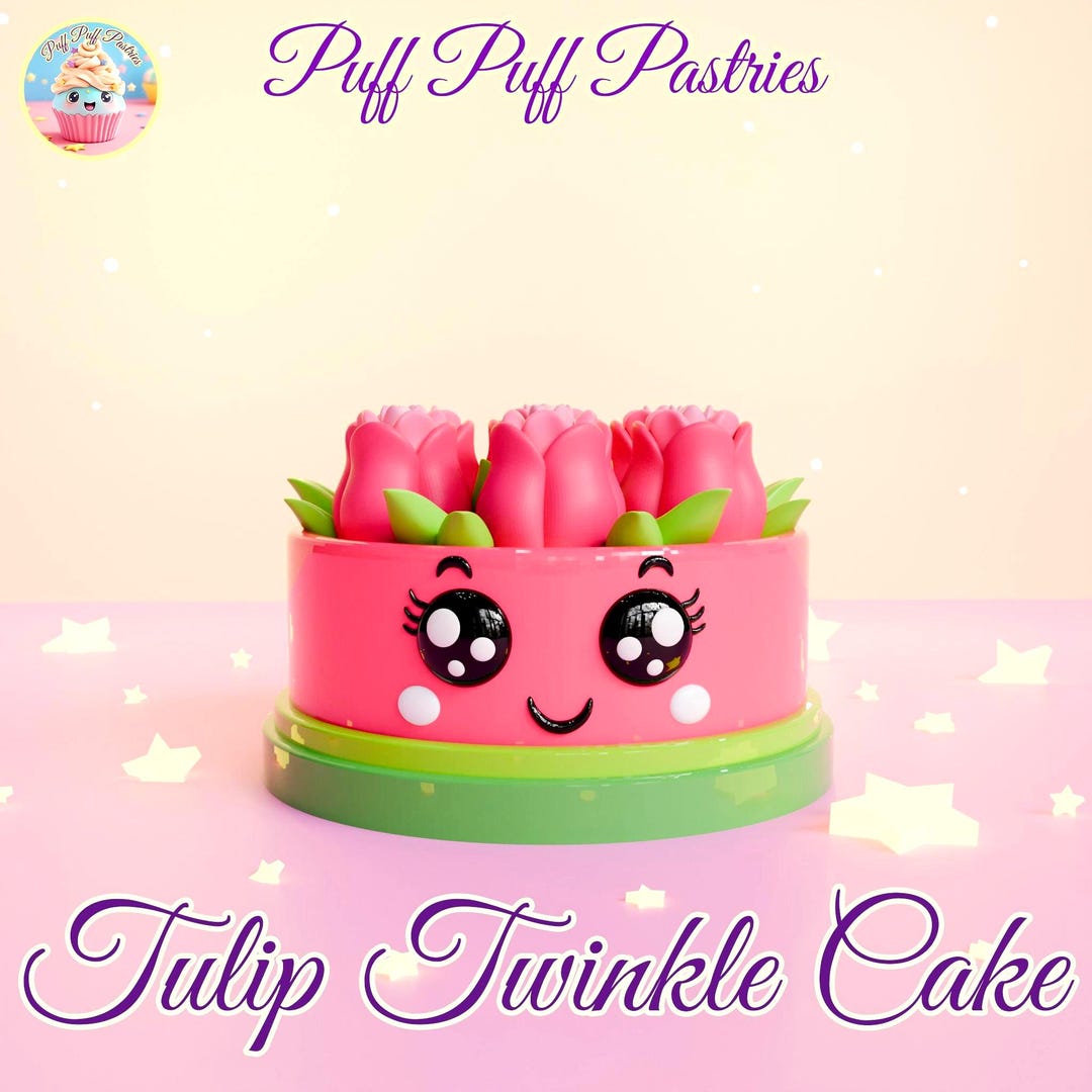 Kawaii Cake STL File: 3D Printing Miniature Dessert (3MF File Included ...