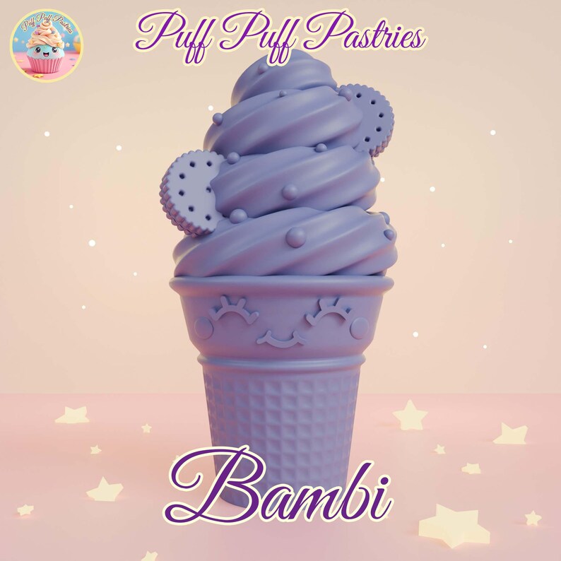 Kawaii Ice Cream, Digital STL File for 3D Printing, Mini Dessert, Sweet ...