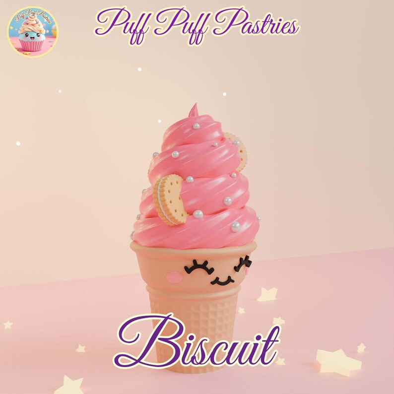 Kawaii Ice Cream, Digital STL File for 3D Printing, Mini Dessert, Sweet ...