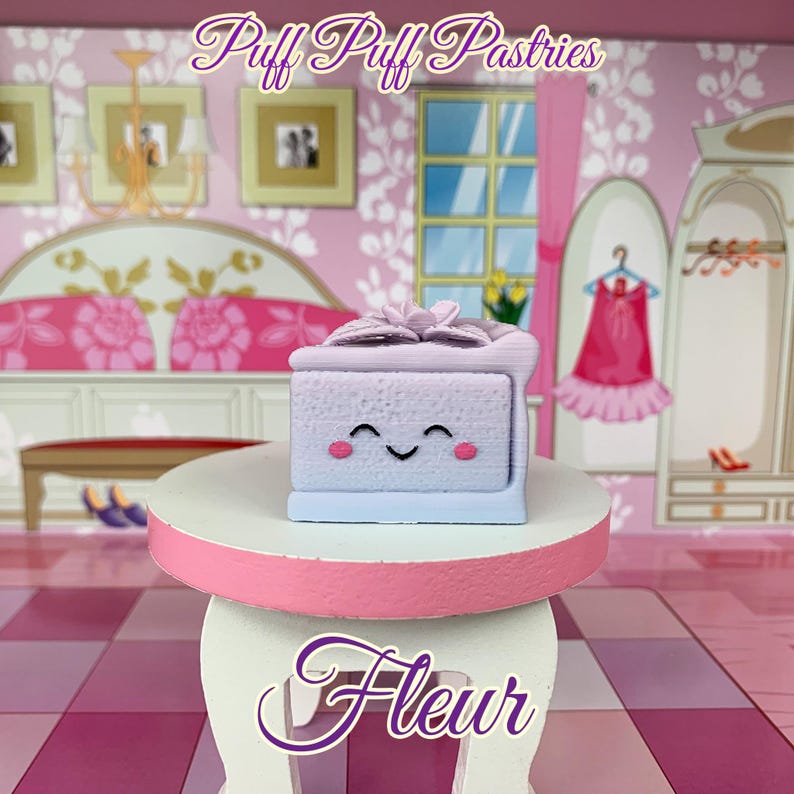Kawaii Cute Cake STL File for 3D Printing. Print in Place, Dollhouse ...