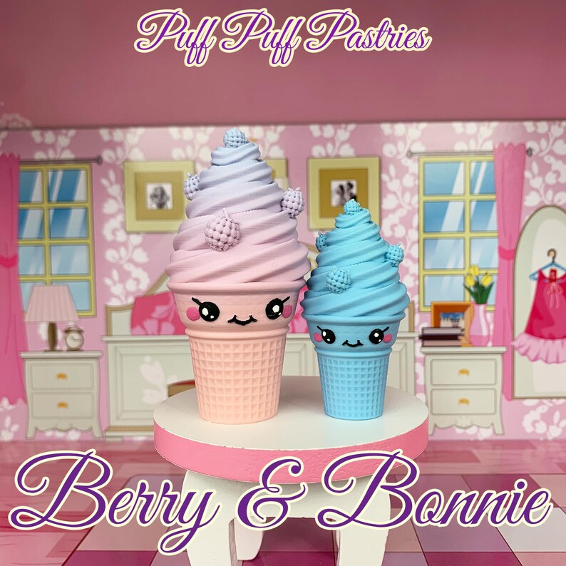 Kawaii 3D Ice Cream STL File Supportless and Easy Print, Cute 3d Print ...