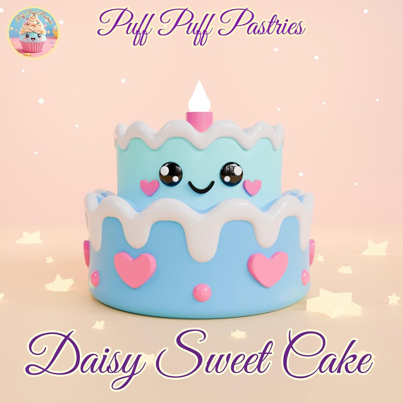 Kawaii Cake STL File: 3D Printing Mini Dessert (supportless Model) - Etsy