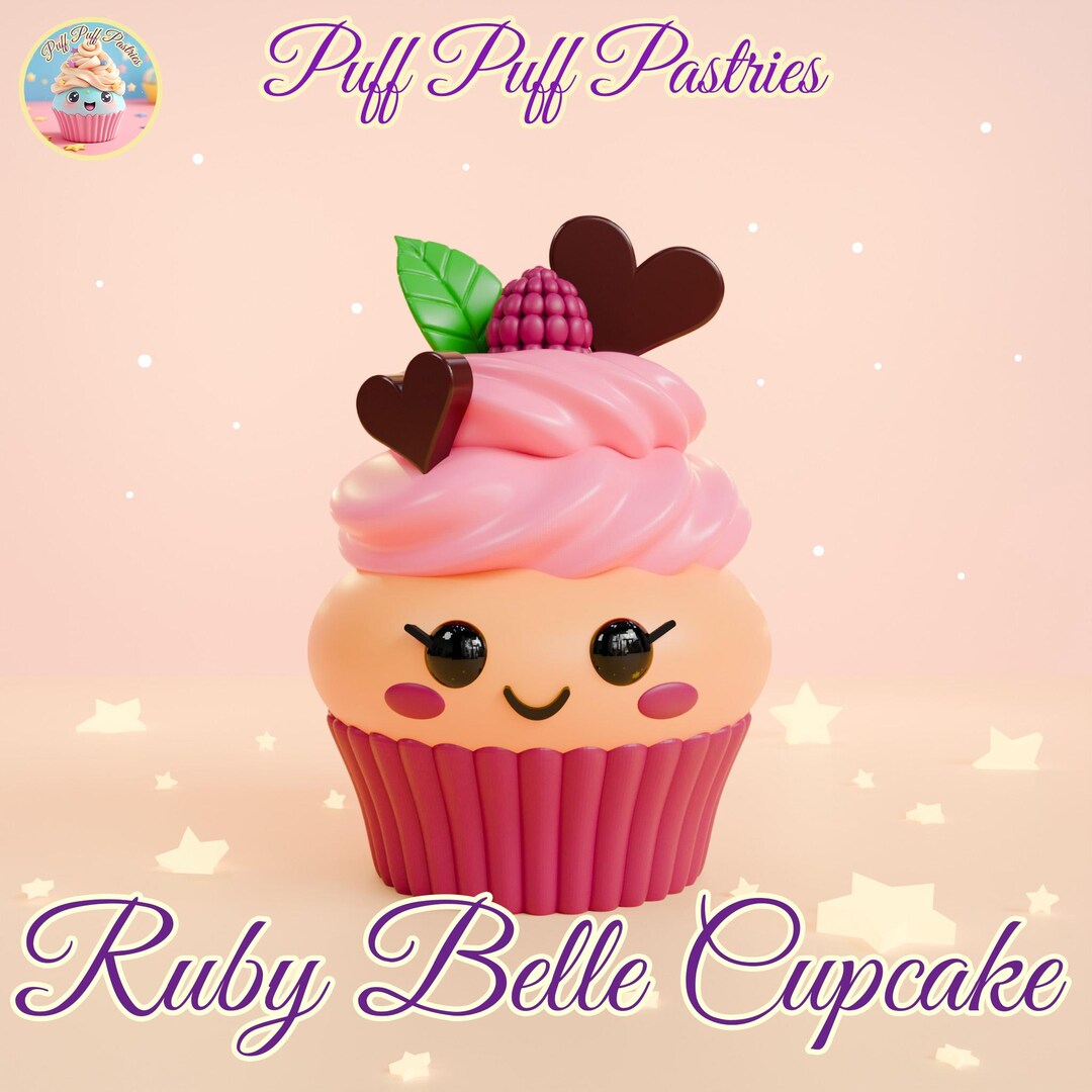 Kawaii Cupcake, Digital STL File for 3D Printing, 3MF File, Mini ...