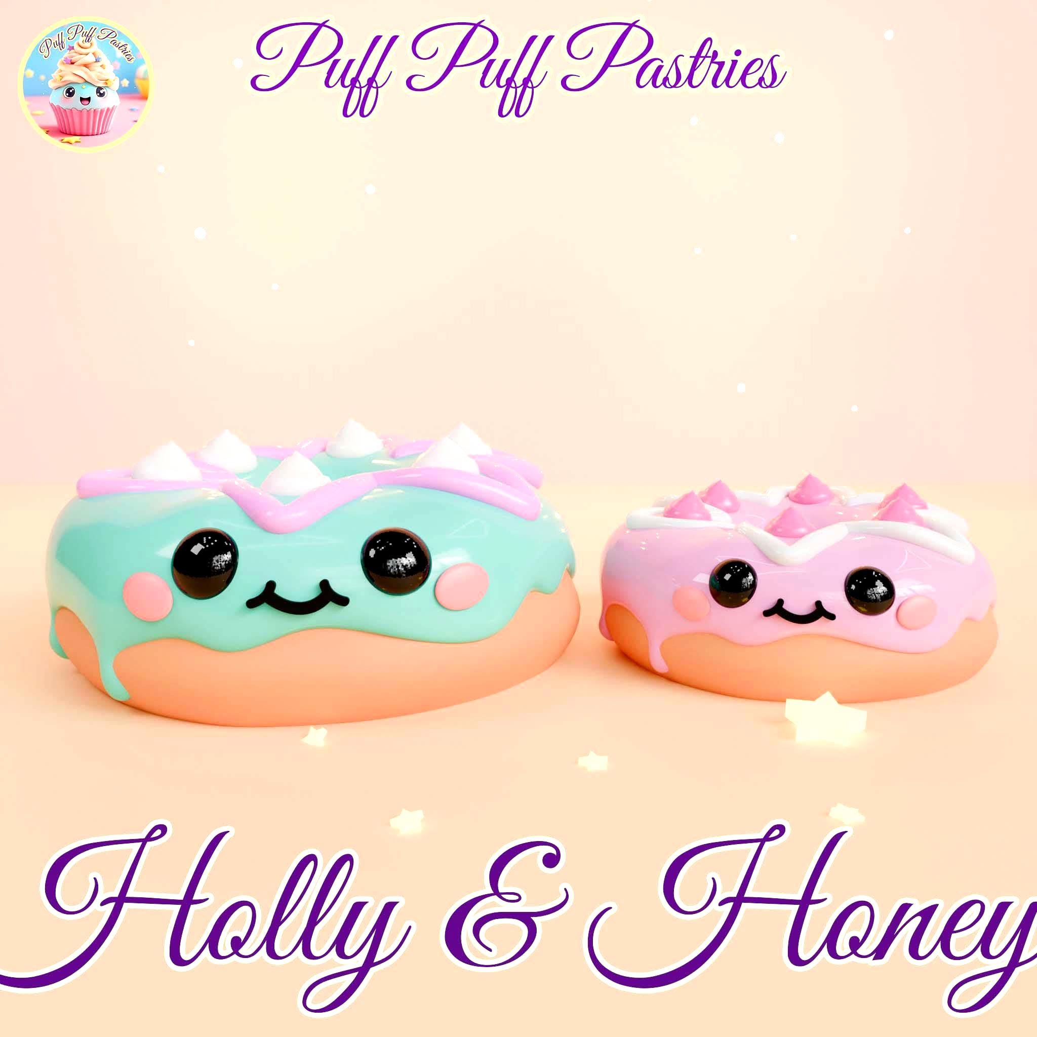 Kawaii Cute Donut STL File for 3D Printing. Print in Place, Dollhouse ...
