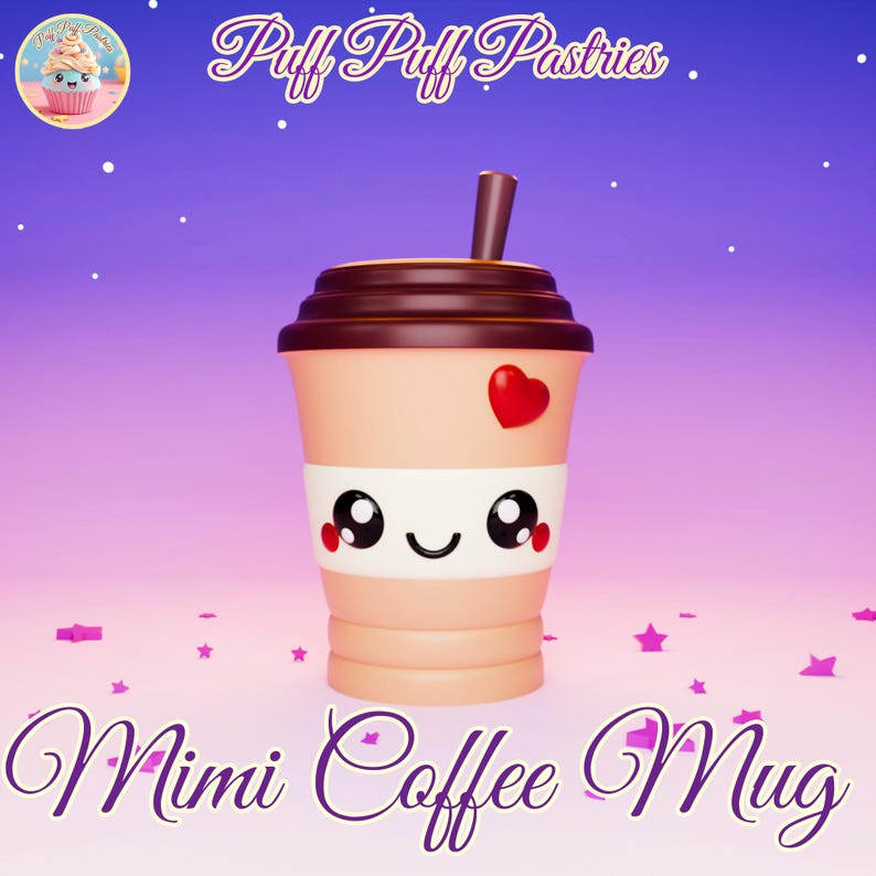 Kawaii Coffee Mug STL & 3MF File, Fidget Toy, Print-in-place - Etsy