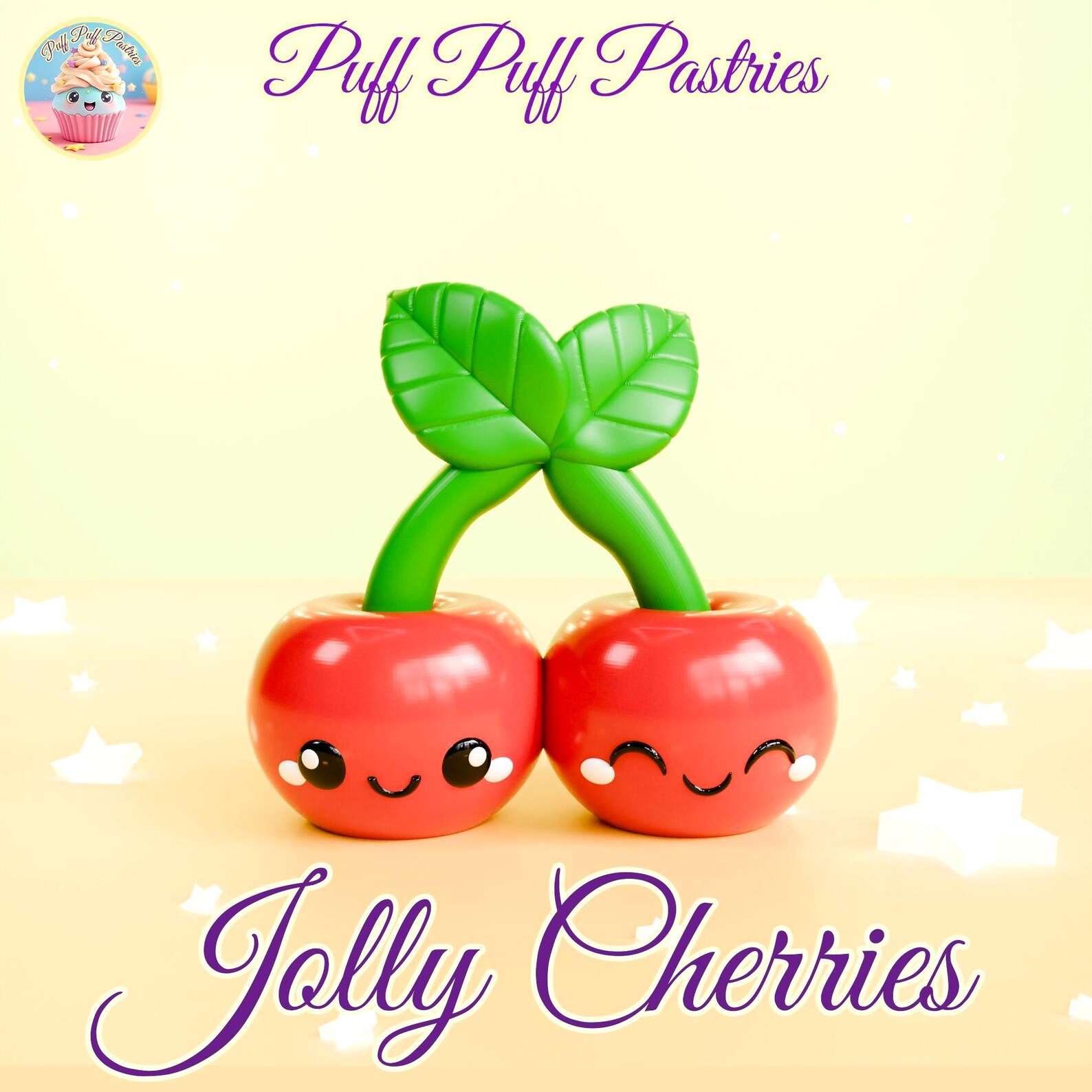 Kawaii Cherry 3D Print File: Mini Dessert Decor (STL, 3MF Digital ...