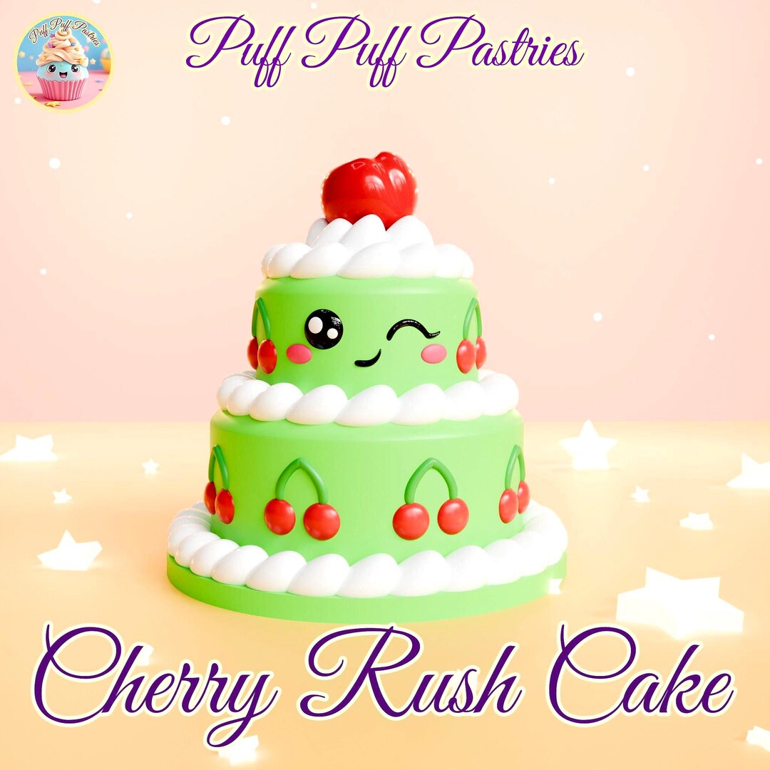 Kawaii Tiered Cake STL 3MF: 3D Print in Place Figurine - Etsy