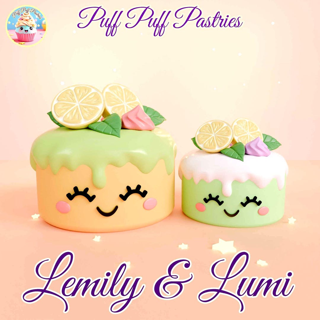 Kawaii Cute Cake STL File for 3D Printing. Print in Place, Dollhouse ...