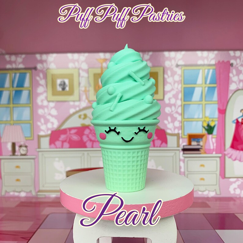 Adorable Ice Cream, .STL File for 3D Printing, Kawaii Dessert ...