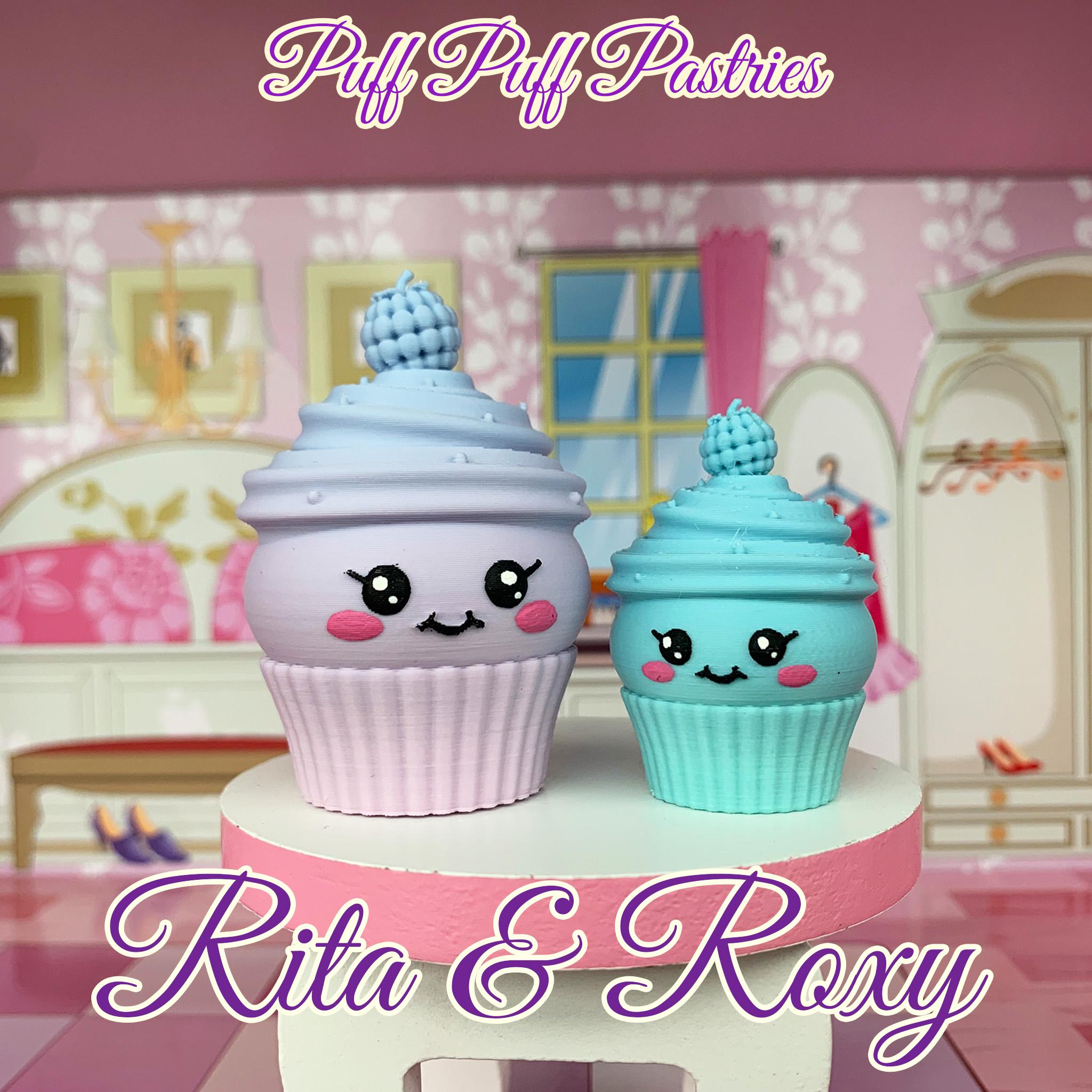 Kawaii Cute Cupcake STL File for 3D Printing. Print in Place, Dollhouse ...