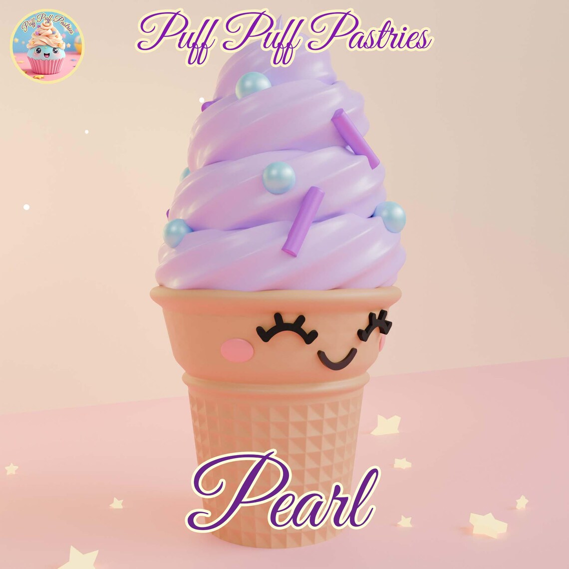 Adorable Ice Cream, .STL File for 3D Printing, Kawaii Dessert ...