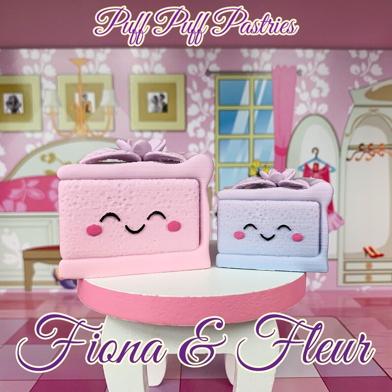 Kawaii Cute Cake STL File for 3D Printing. Print in Place, Dollhouse ...