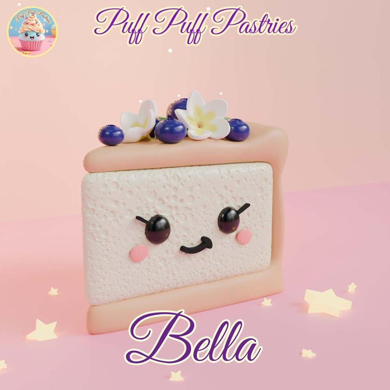 Kawaii Cute Cake STL File for 3D Printing. Print in Place, Dollhouse ...
