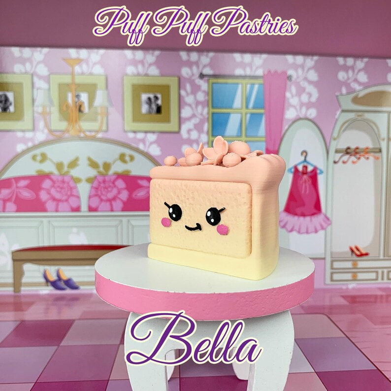 Kawaii Cute Cake STL File for 3D Printing. Print in Place, Dollhouse ...