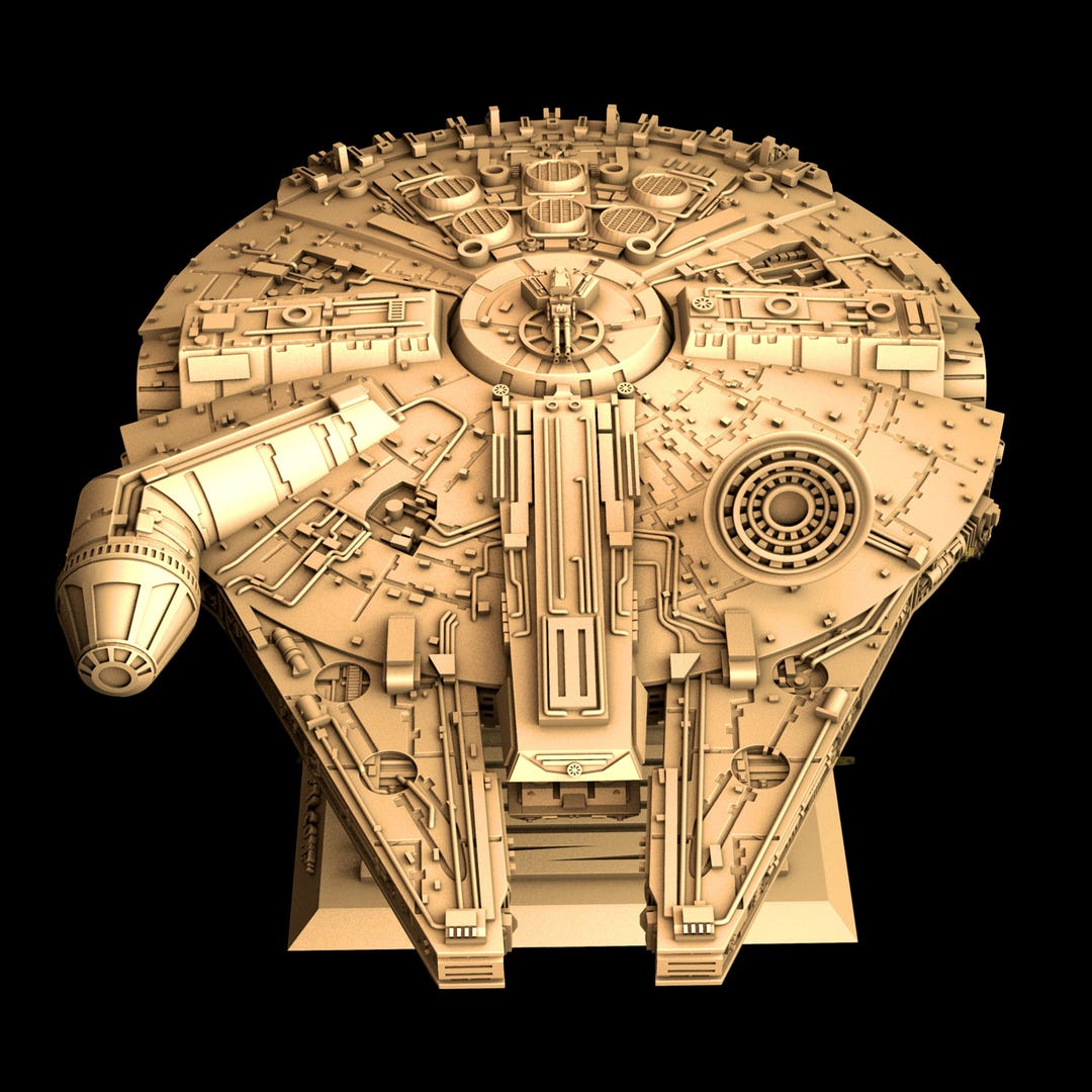 Millennium Falcon STL File - Star Wars 3D Model for Printing - Sci-fi ...
