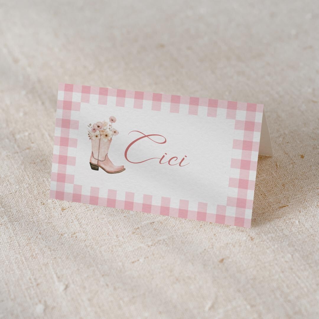 Editable First Rodeo Place Name Card Template, Digital Download ...