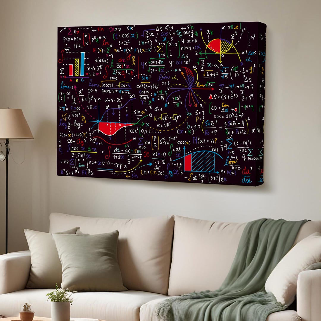 Canvas Painting With Mathematical Formulas / Gift for Teachers ...