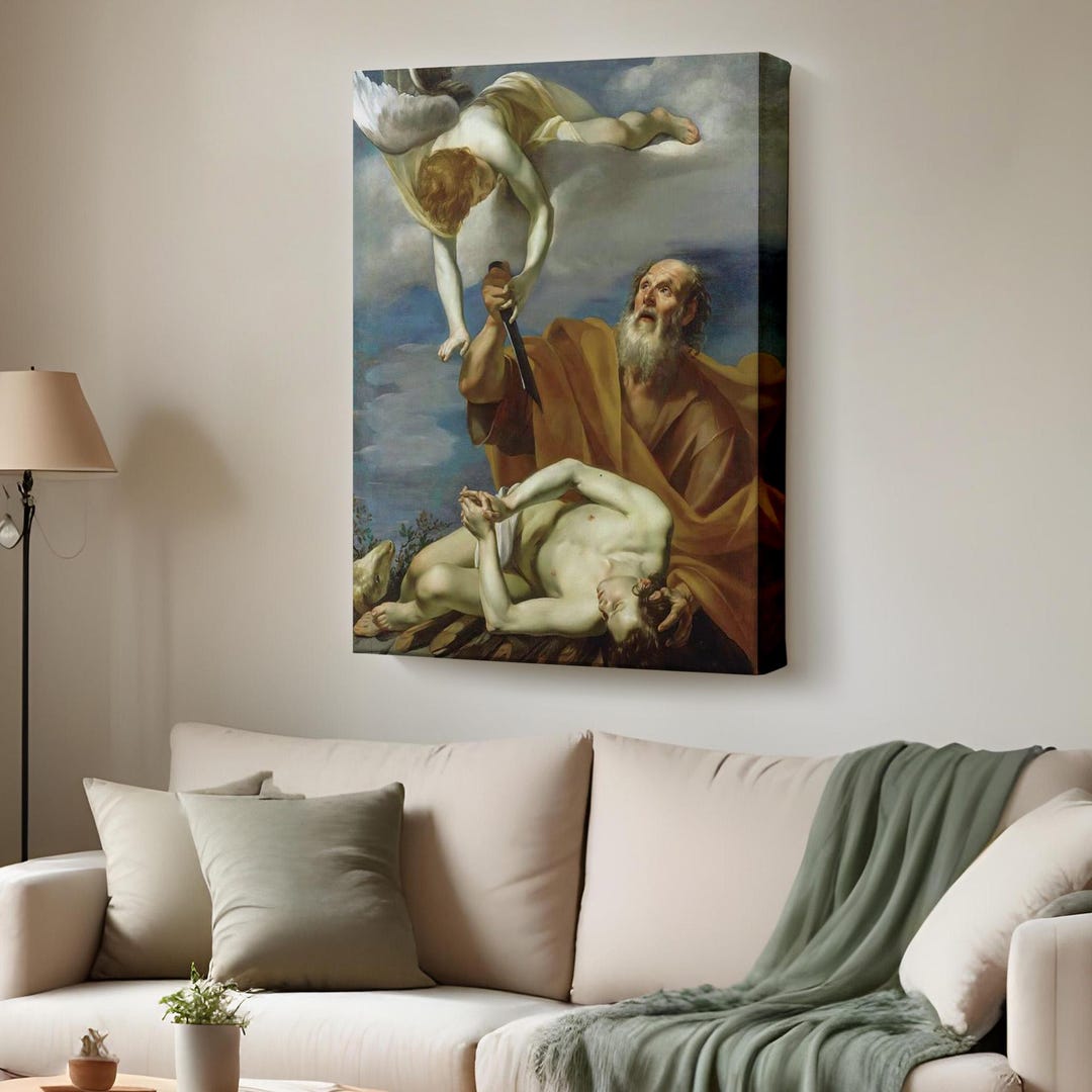 Abraham's Sacrifice of Isaac/ishmael Orazio Riminaldi Wall Print ...